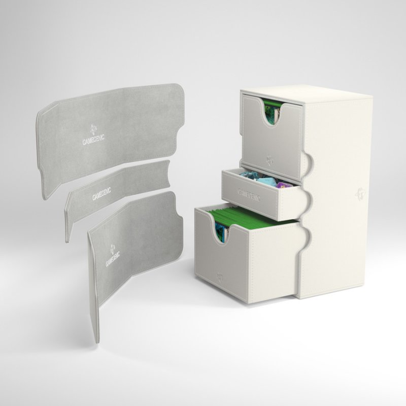 Gamegenic Stronghold 200+ Convertible Deck Box - White