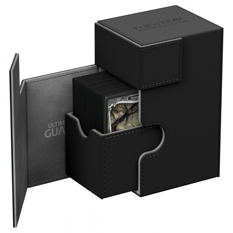 Ultimate Guard Flip'n'Tray™ 80-Card Magnetic Deck Box, Black