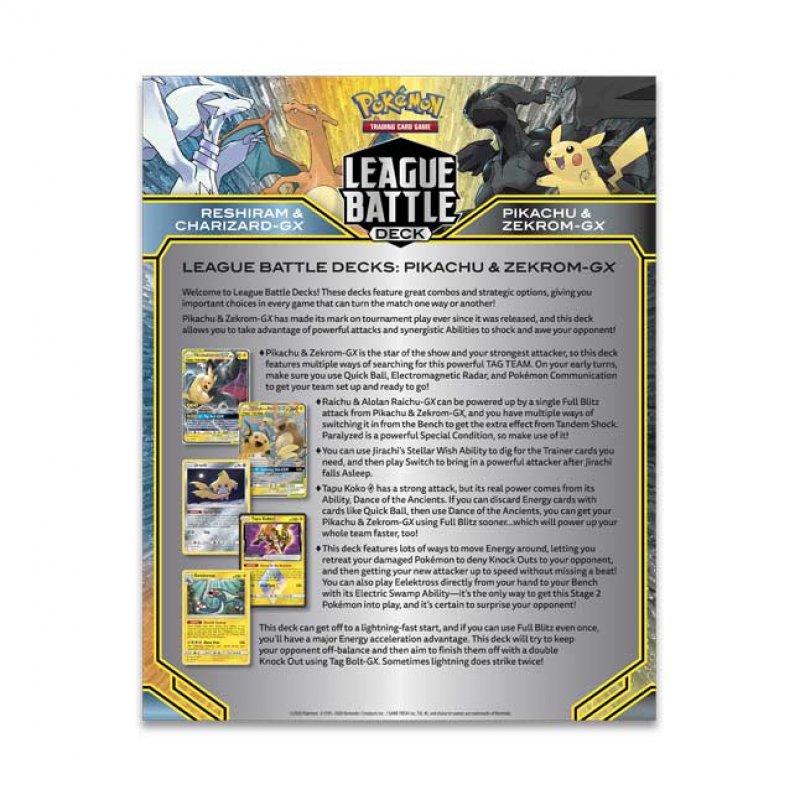 Pokemon League Battle Deck - Pikachu & Zekrom-GX