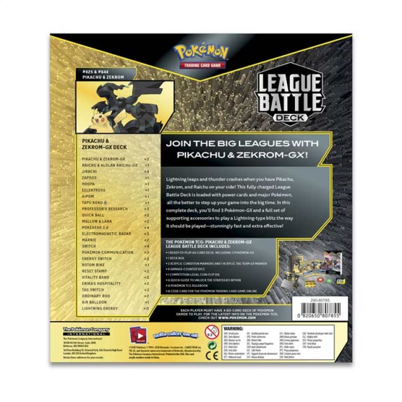Pokemon League Battle Deck - Pikachu & Zekrom-GX
