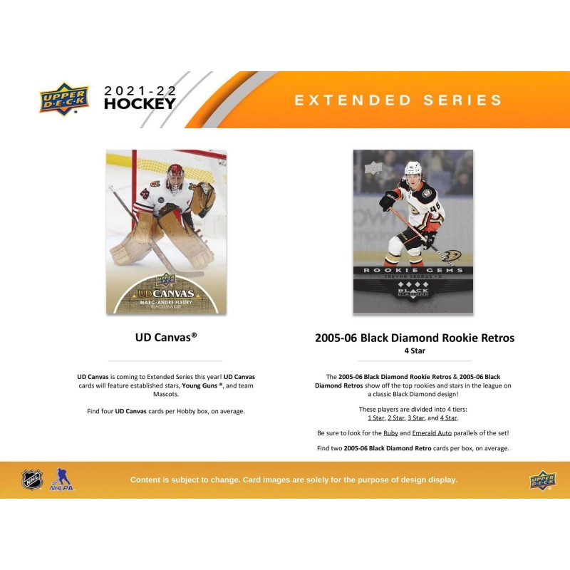 2021-22 Upper Deck Extended Series Hockey Hobby Box